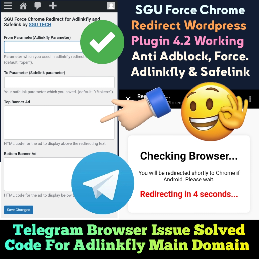 SGU Force Chrome Redirect Plugin 4.2 Working For Adlinkfly and Wp Safelink or Adlinkfly Main ...